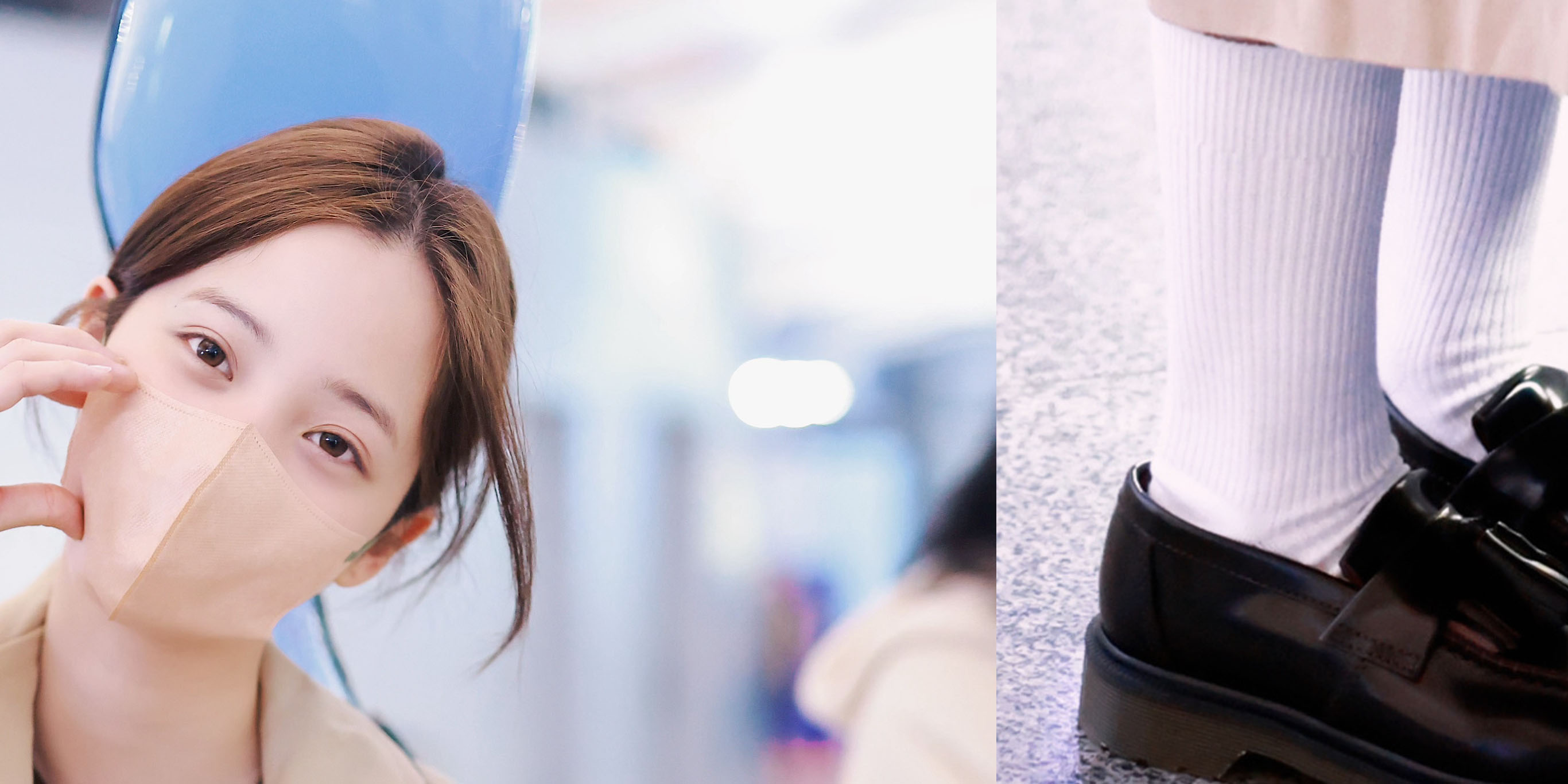 欧阳娜娜-白袜-牛仔短裙-皮鞋-大衣-连裤袜纹理-连裤袜褶皱-歐陽娜娜-白襪-连裤袜紋理-絲襪褶皺 | 星丝网ssss1234