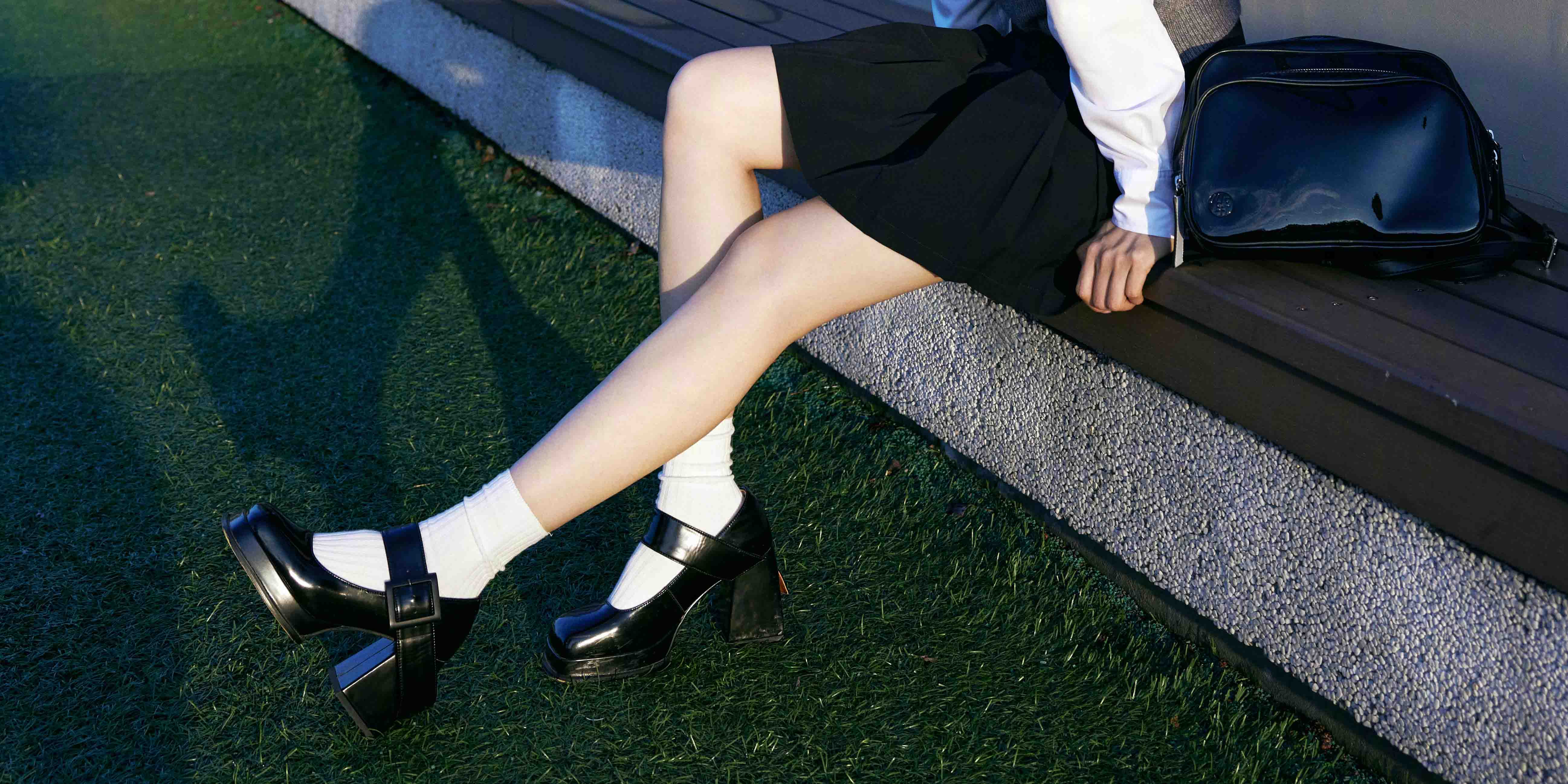 张俪-白袜-jk-百褶裙-棉袜-连裤袜纹理 | 星丝网ssss1234